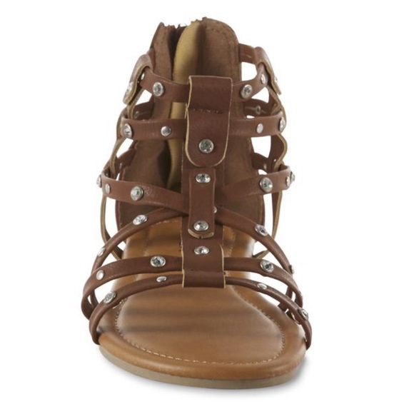 Piper | Shoes | Piper Girls Calypso Brown Cage Sandal Heel Zipper ...